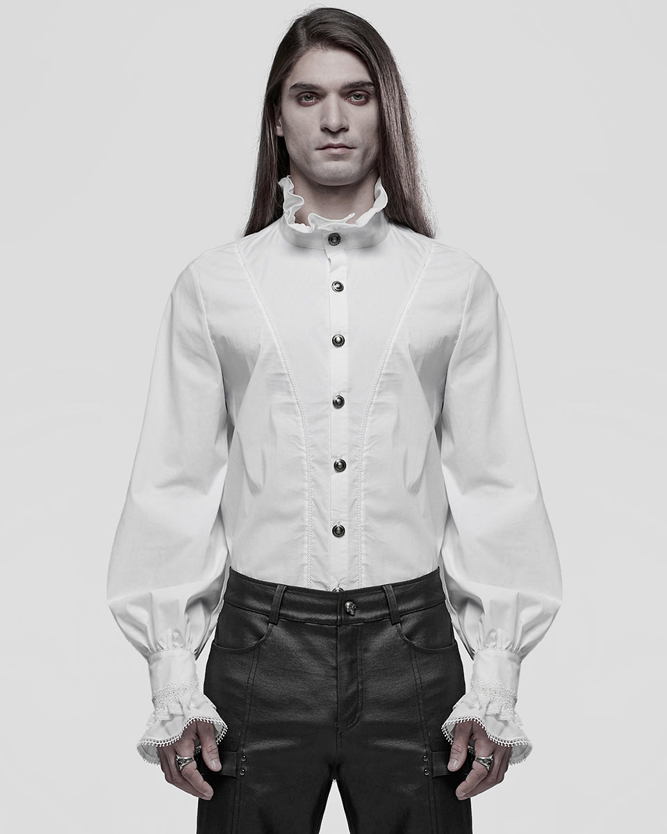 Punk Rave Mens Gothic Aristocrat Poet Dress Shirt - White – Violent ...