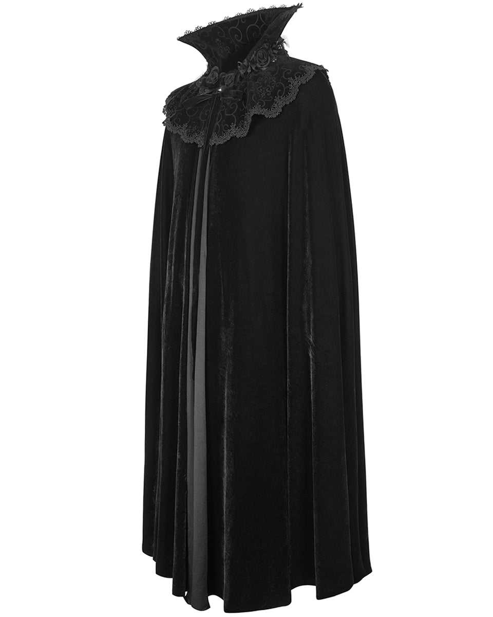 Devil Fashion Mens Long Regency Gothic Aristocrat Velvet Cloak ...