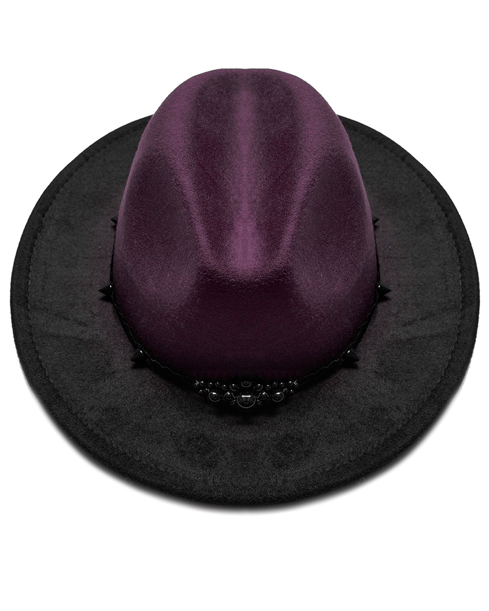 Punk Rave Womens Gothic Gradient Fedora Hat - Red & Black – Violent ...