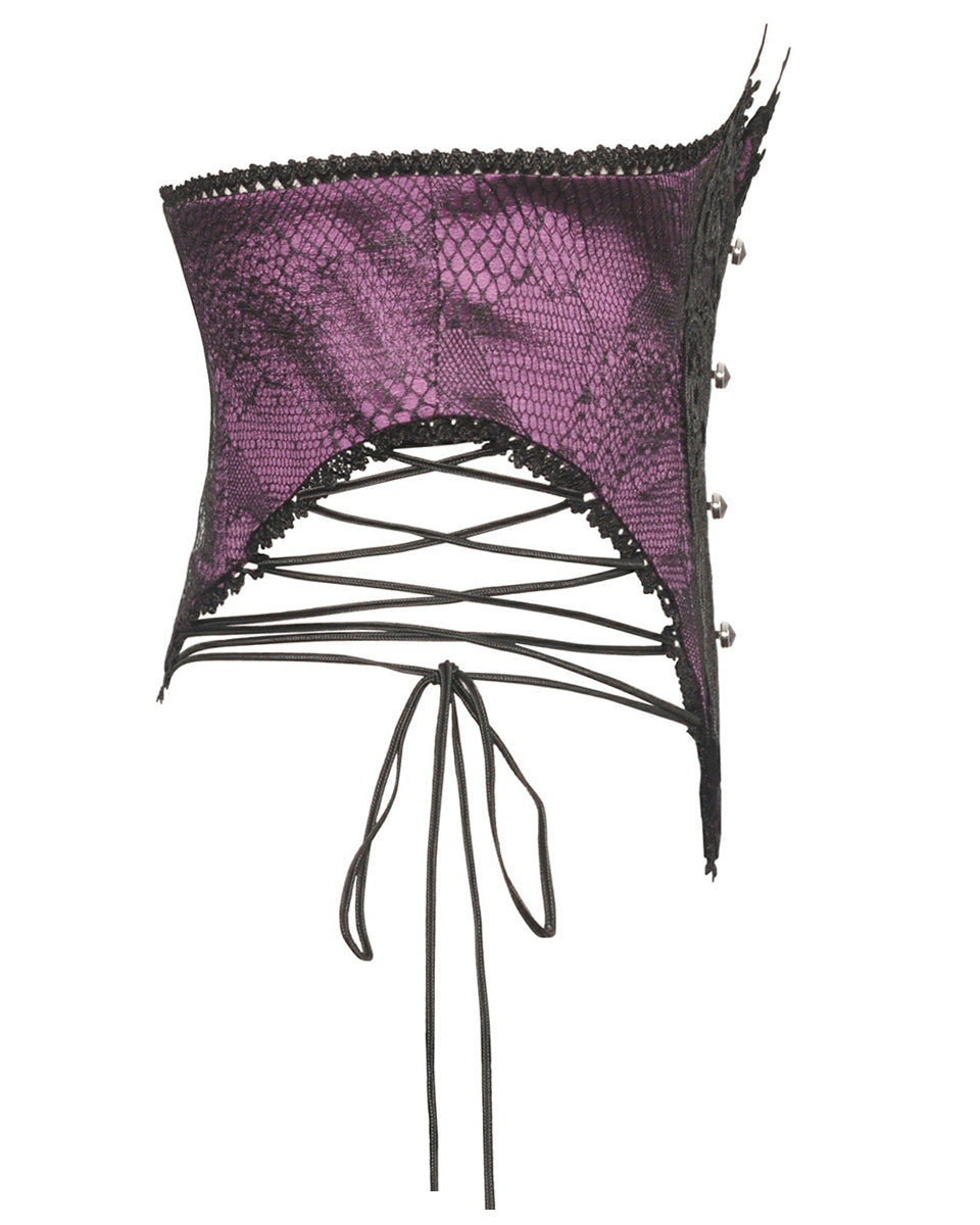 Dark In Love Womens Gothic Vampire Waist Cincher Corset Belt - Purple ...