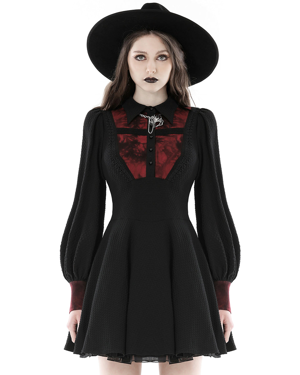 Dark In Love Womens Gothic Lolita Bleeding Cross Mini Dress - Black ...