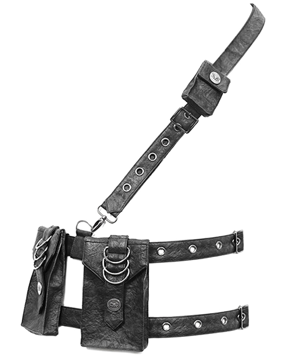 Devil Fashion Mens Dieselpunk Shoulder Harness Hip Bag Belt – Violent ...