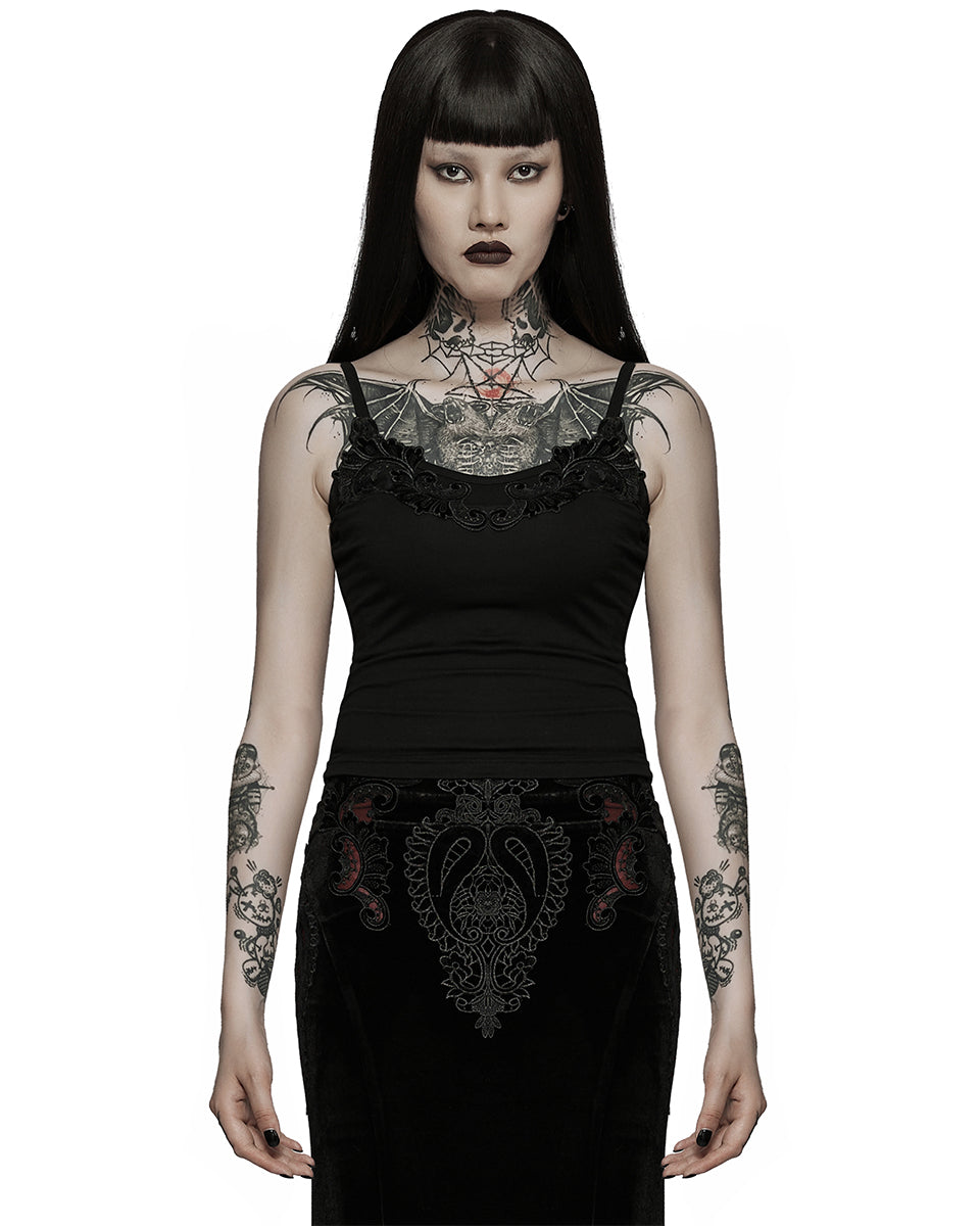 Punk Rave Womens Gothic Applique Cami Top – Violent Delights