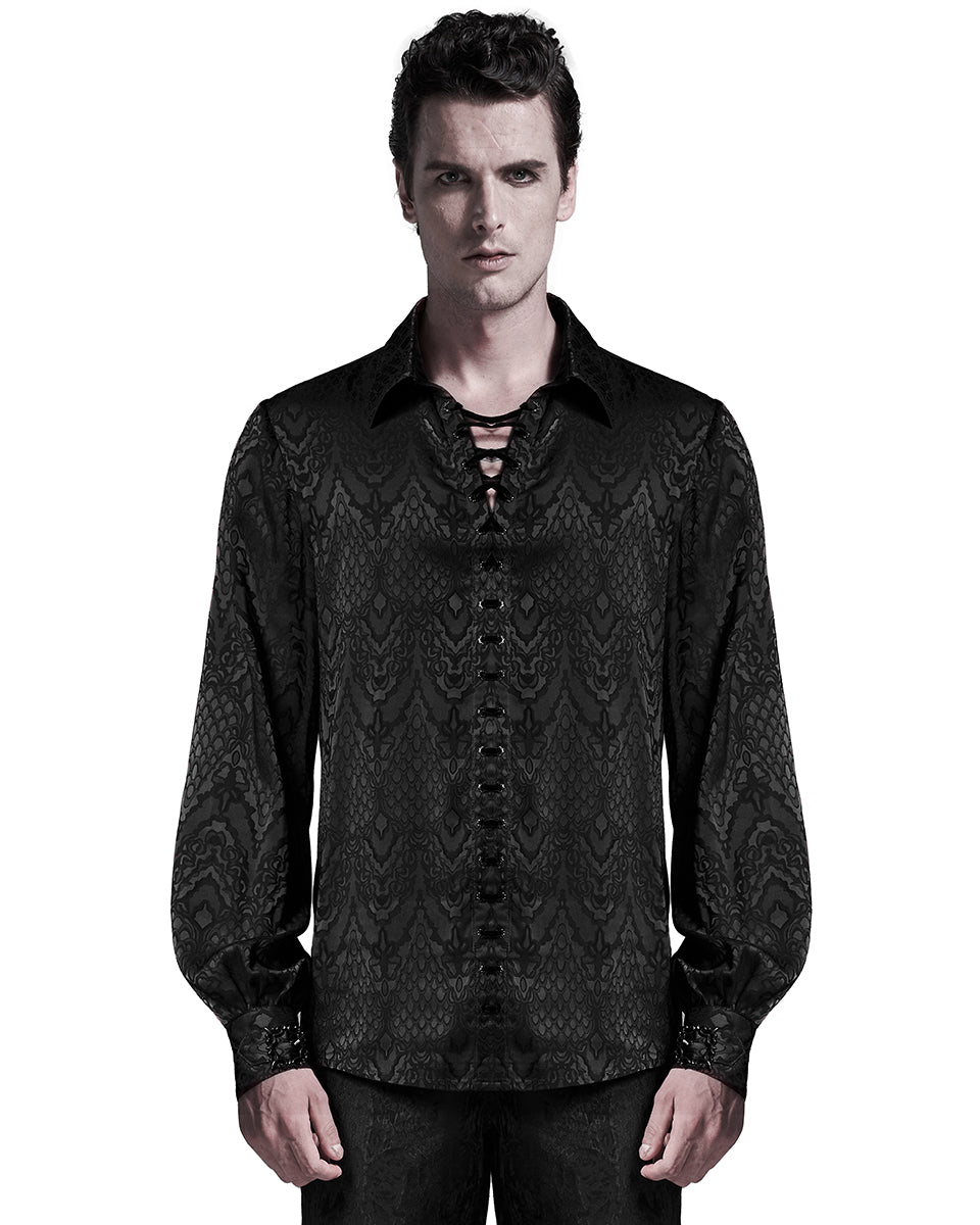 Punk Rave Mens Serpentine Gothic Dandy Shirt - Black – Violent Delights