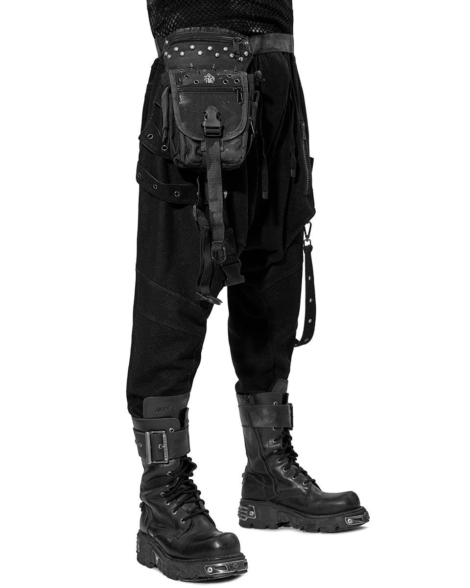 Punk Rave Mens Apocalyptic Punk Studded Utility Belt & Hip Bag ...