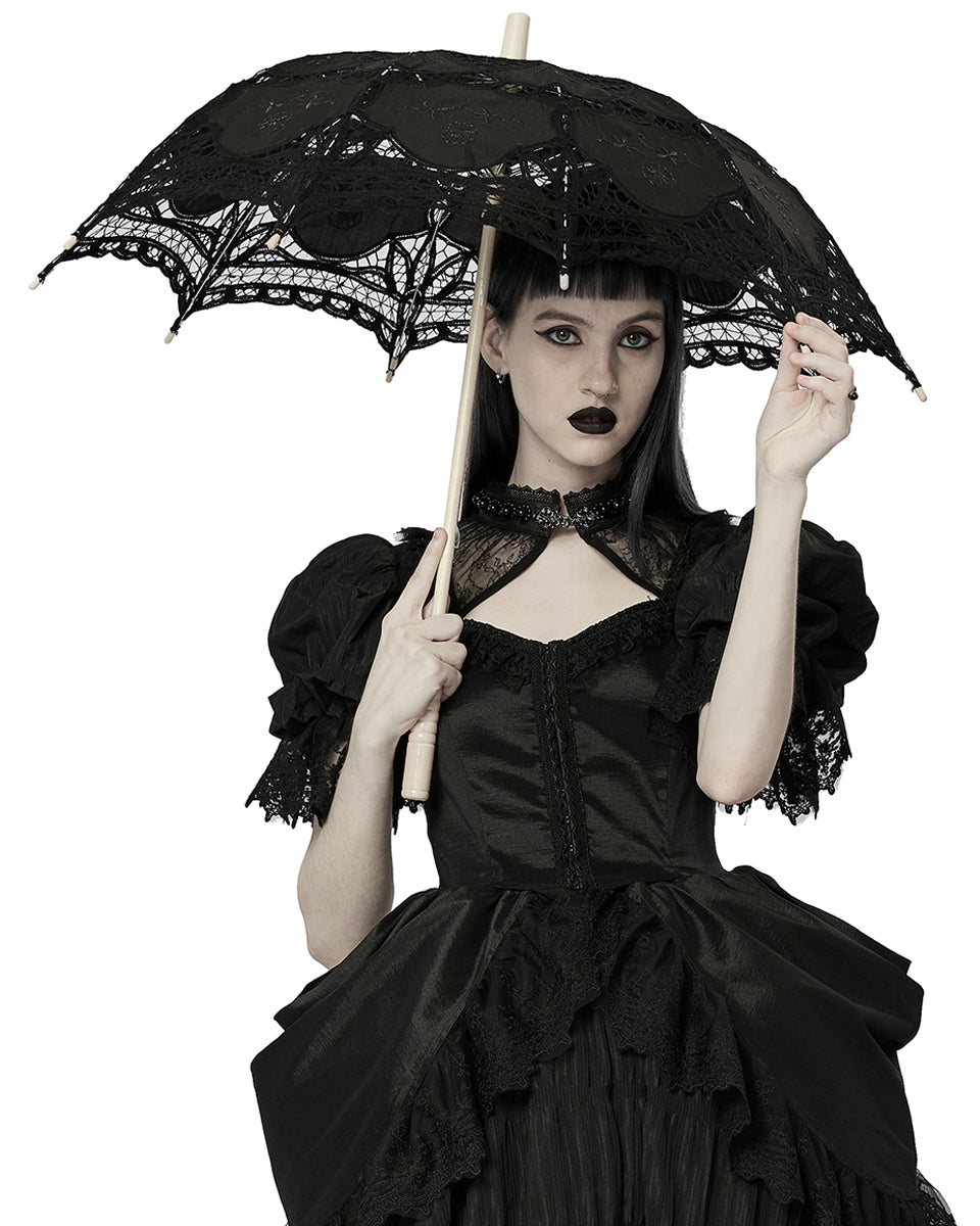 Punk Rave Gothic Lolita Embroidered Lace Parasol – Violent Delights